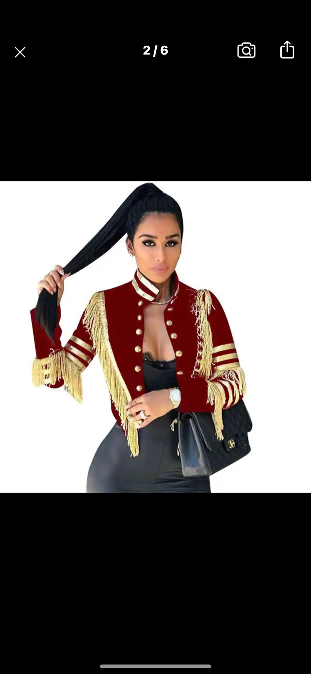 Red and Gold Toreador Jacket With Gold Fringed Cropped Festive ...