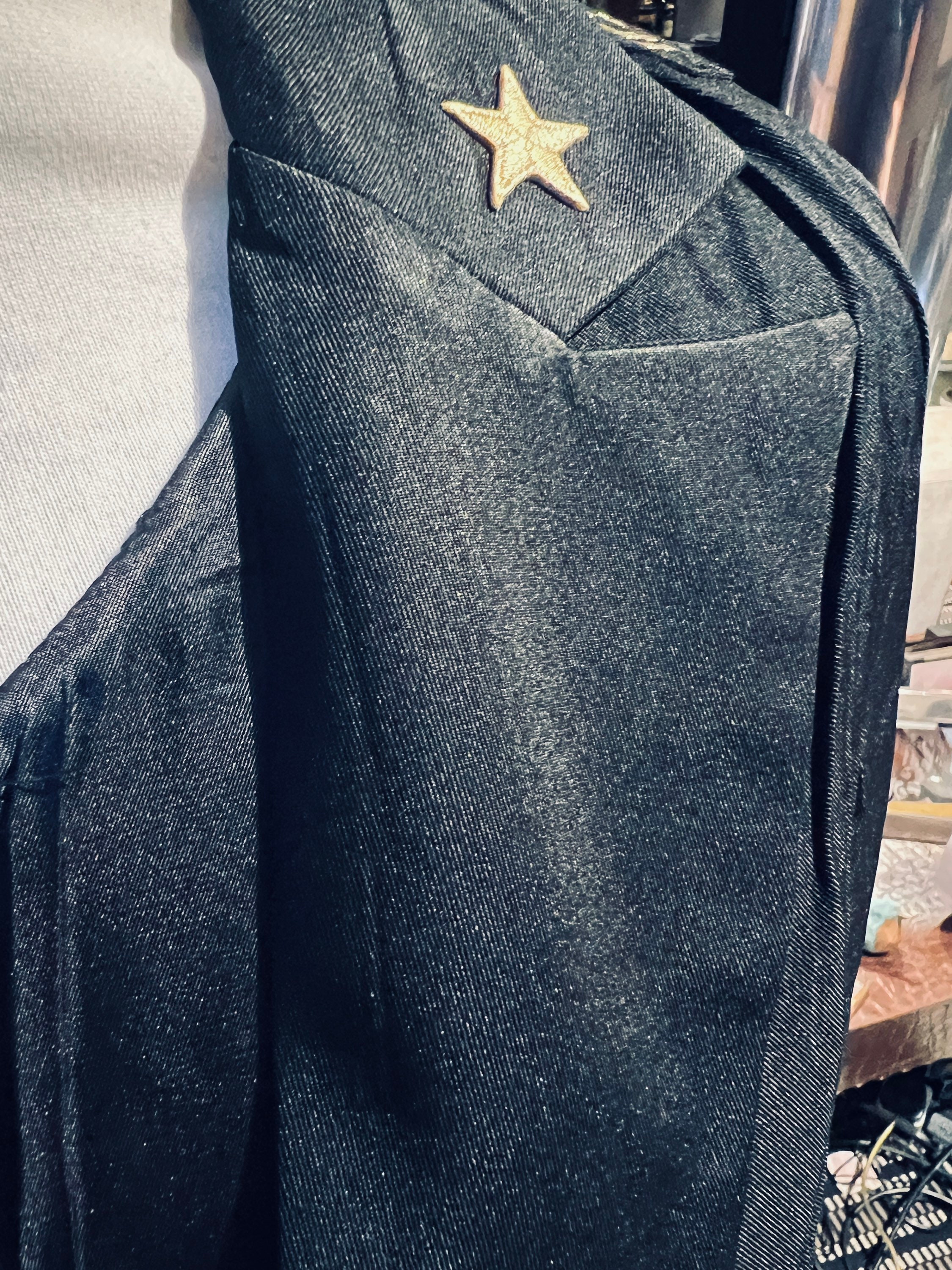 Black Military Style Cape – Gold Skull & Chevron Detail, UK 10-16 - Etsy
