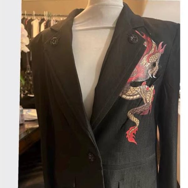 Jacket With Dragon - Etsy