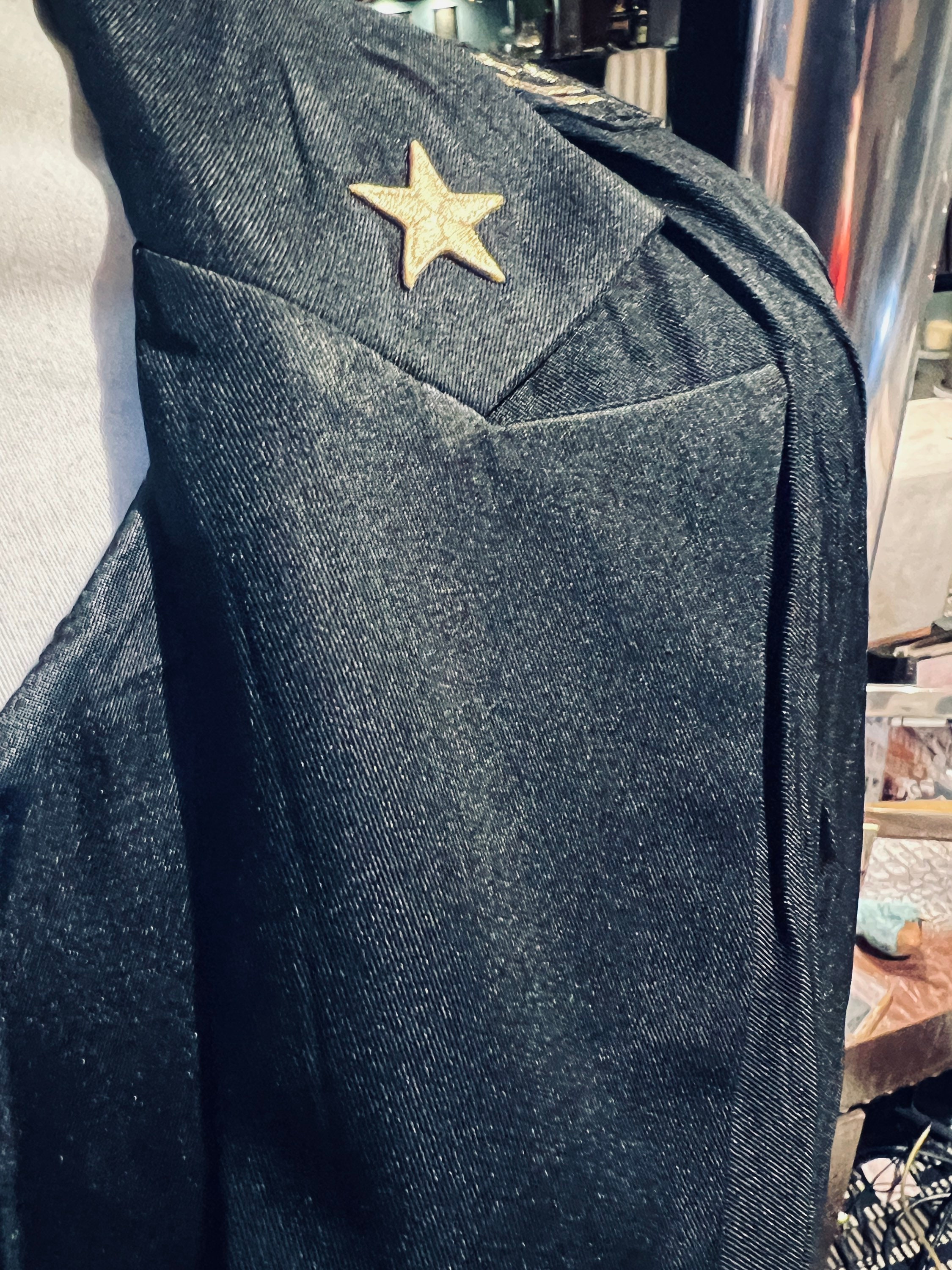 Black Military Style Cape – Gold Skull & Chevron Detail, UK 10-16 - Etsy