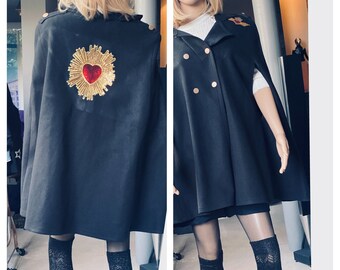 Black and Gold Cape - Etsy