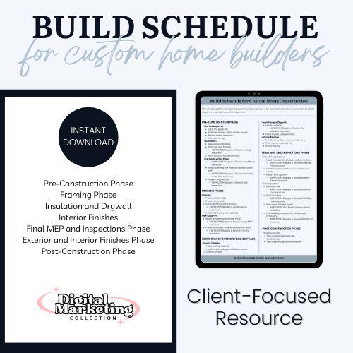 Editable Build Schedule Template for Home Construction | Canva Template ...