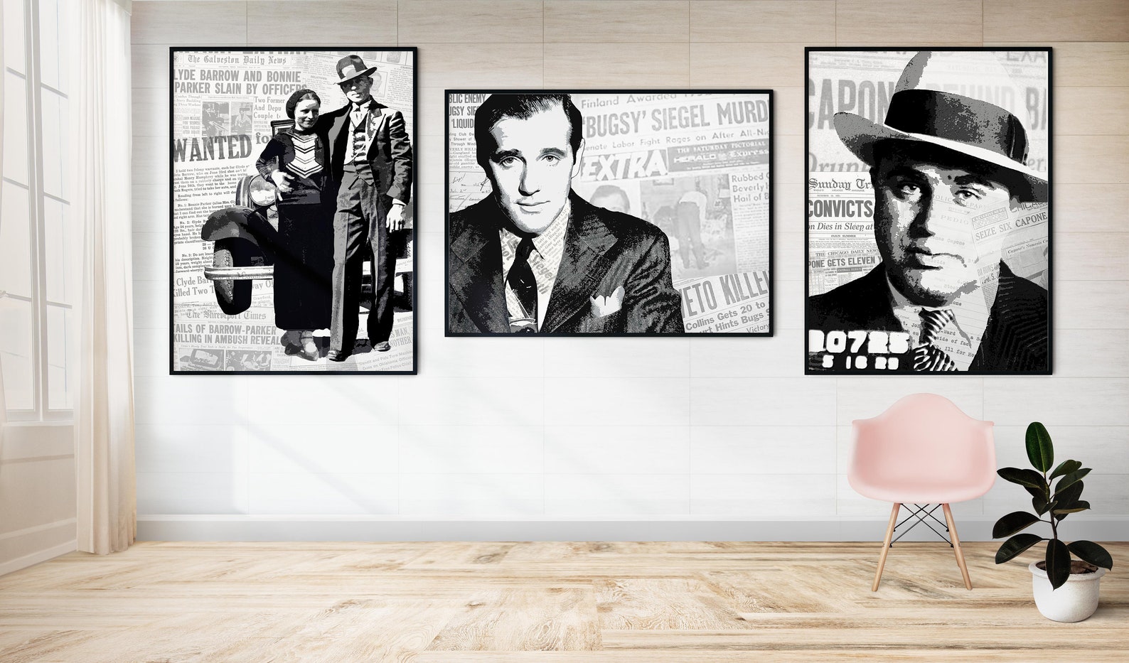 Al Capone Print | Man Cave Decor | Mobster Print | Black & White Pop ...