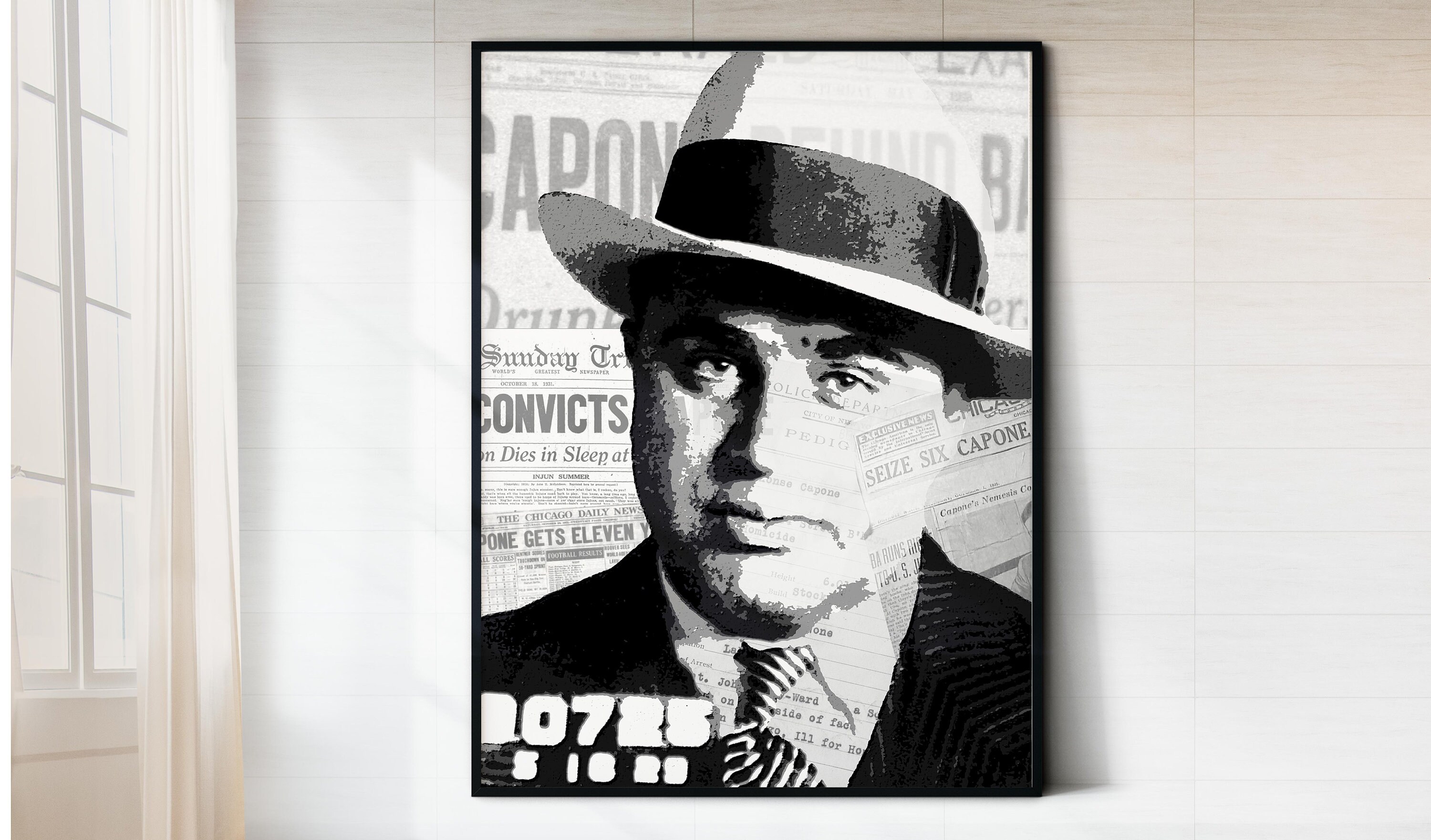 Al Capone Print Man Cave Decor Mobster Print Black & - Etsy