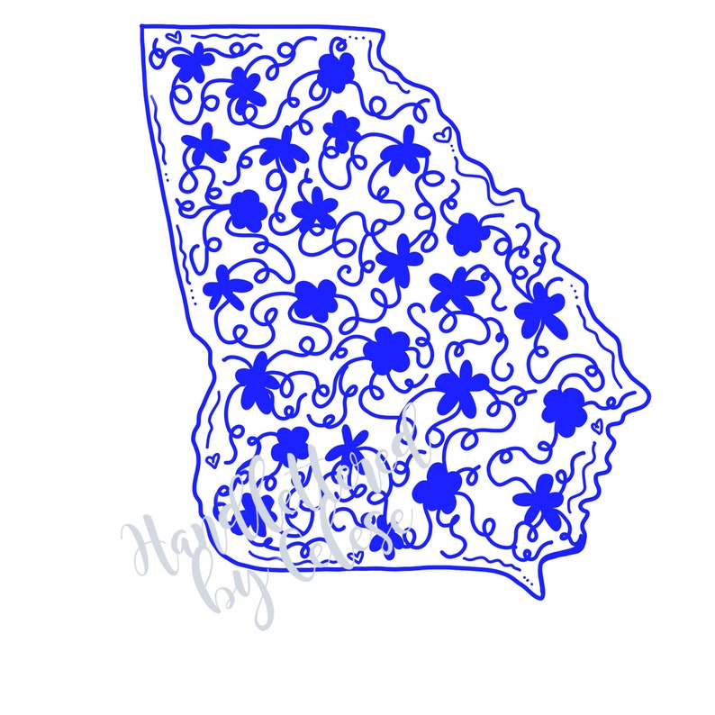 State of Georgia, PNG, Jpeg, and Svg Files, Digital Files Only,blue ...