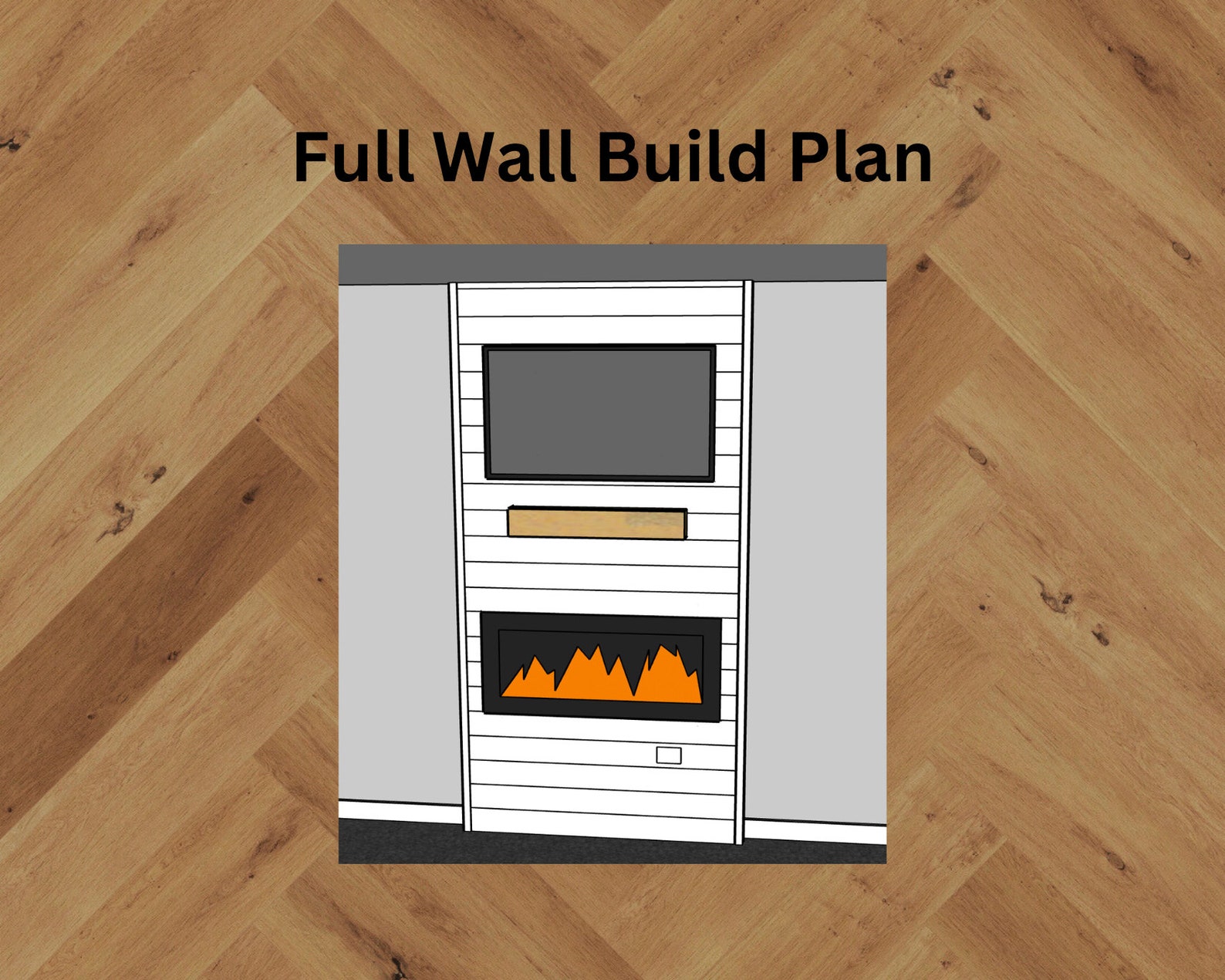 Electric Fireplace Build Plans: Full & Half Wall (PDF) - Etsy