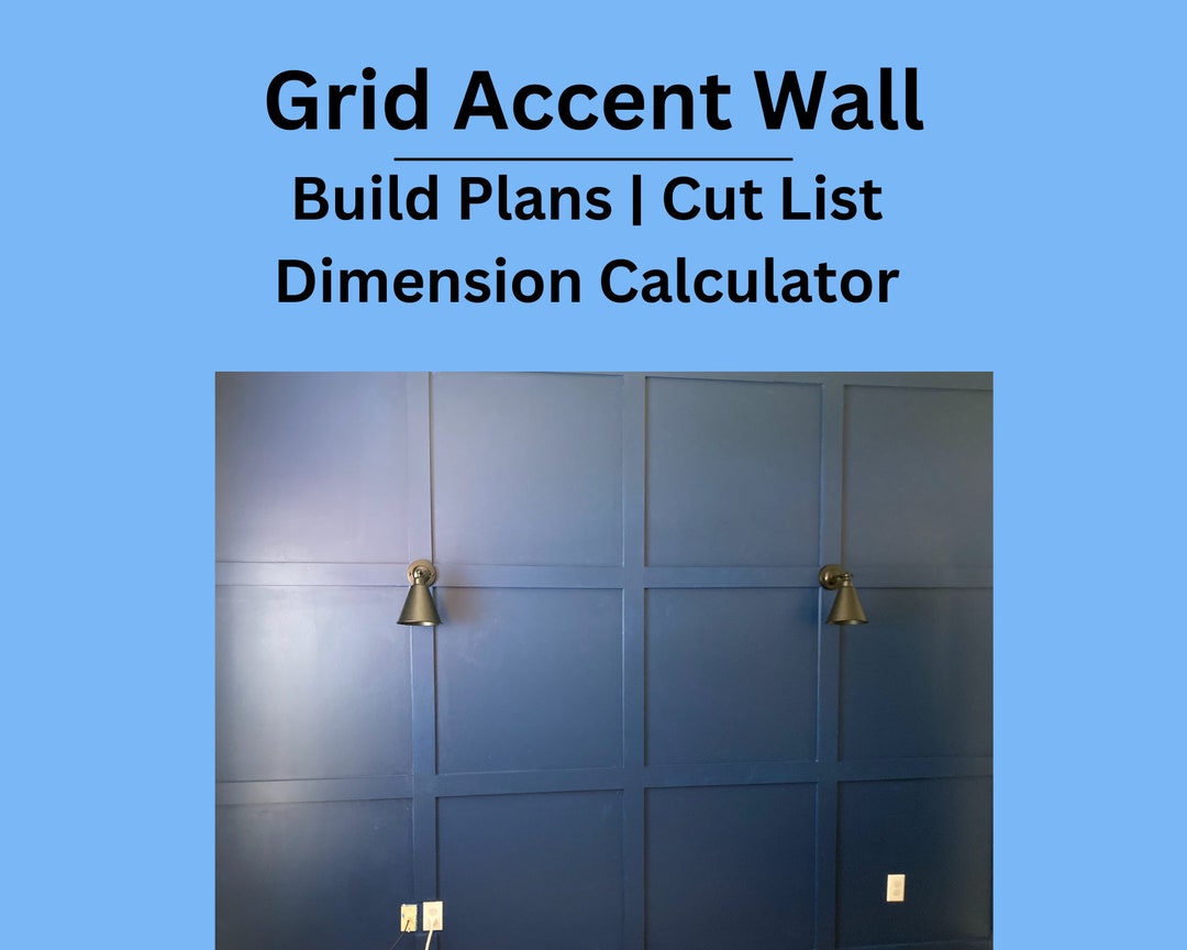 Grid Accent Wall Build Plan - Supplies List, Cut List, Blueprints - DIY ...