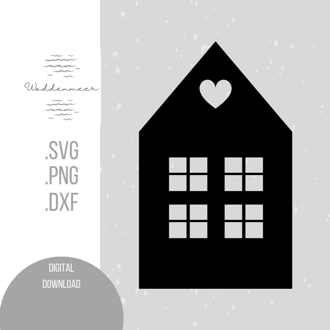 Haus mit Herz Lichterhaus Häuser Digitale Datei Plotter Laser Häuschen Plotterdatei Laserdatei ...