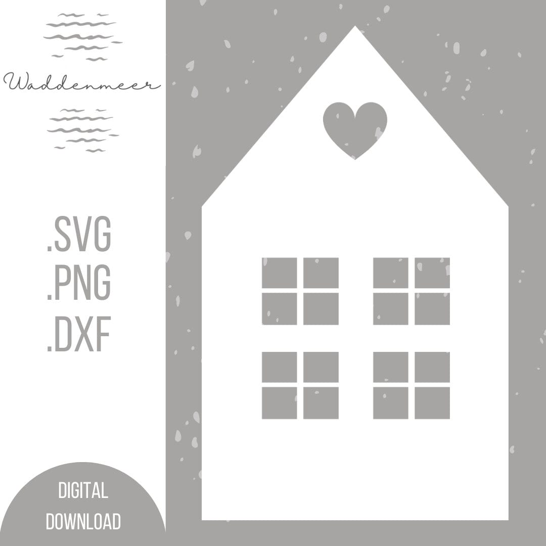 Haus mit Herz Lichterhaus Häuser Digitale Datei Plotter Laser Häuschen Plotterdatei Laserdatei ...