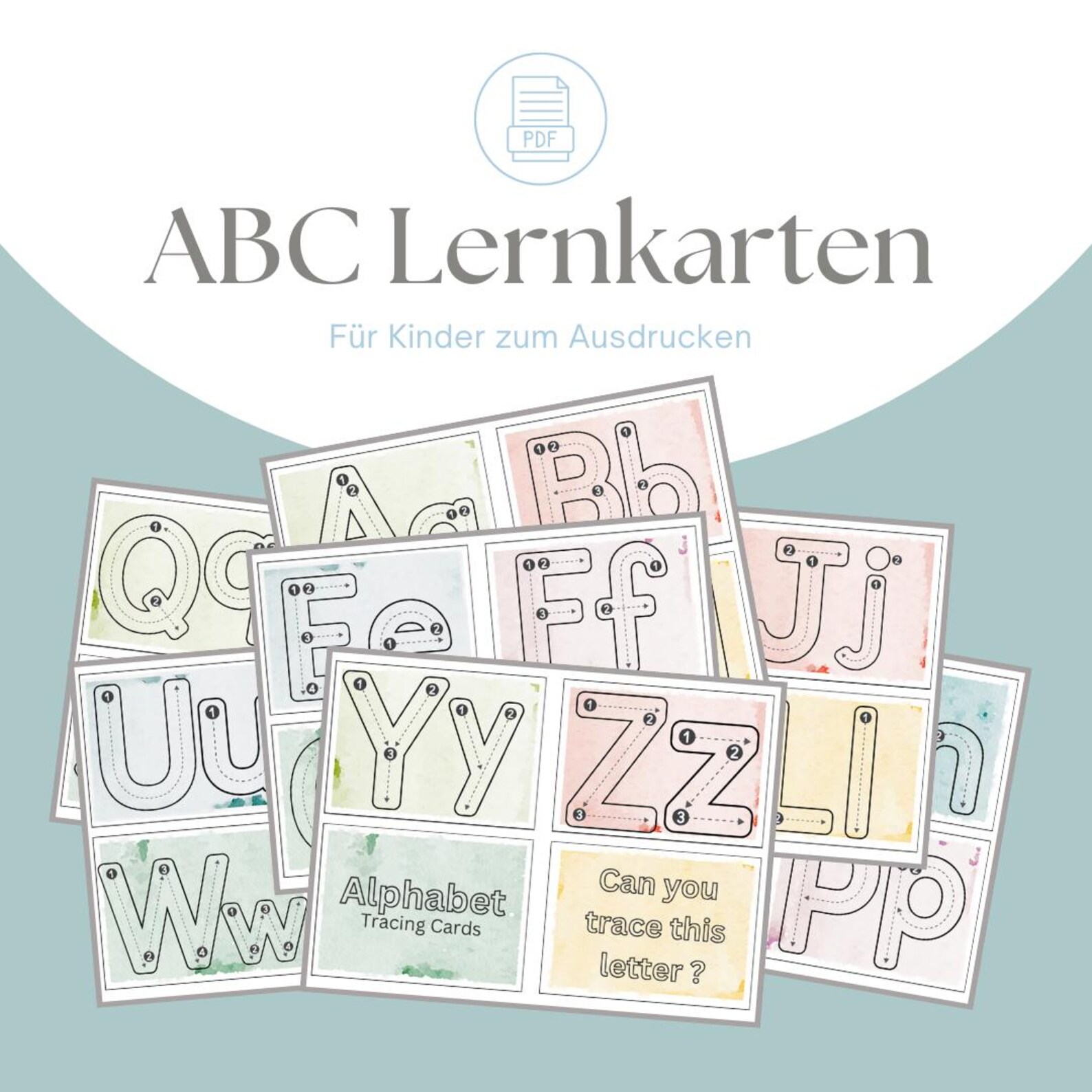 Alphabet Flashcards for Children Start School PDF Print Arrow for ...