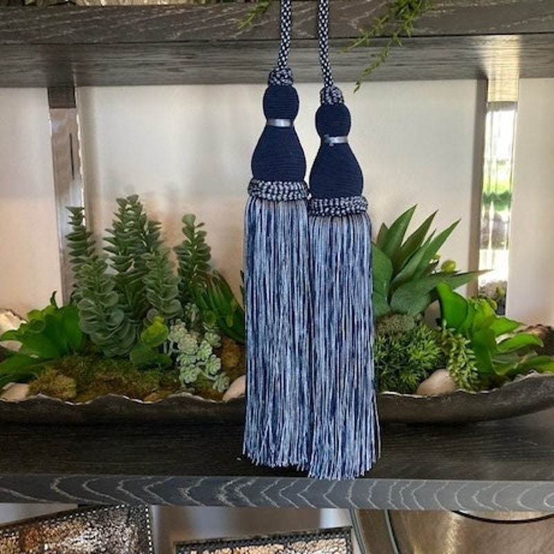 Navy Blue Tassels - Etsy