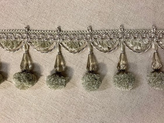 3.75 French Pom Pom Crystal Tassel Fringe Trim TF-68/C - Etsy