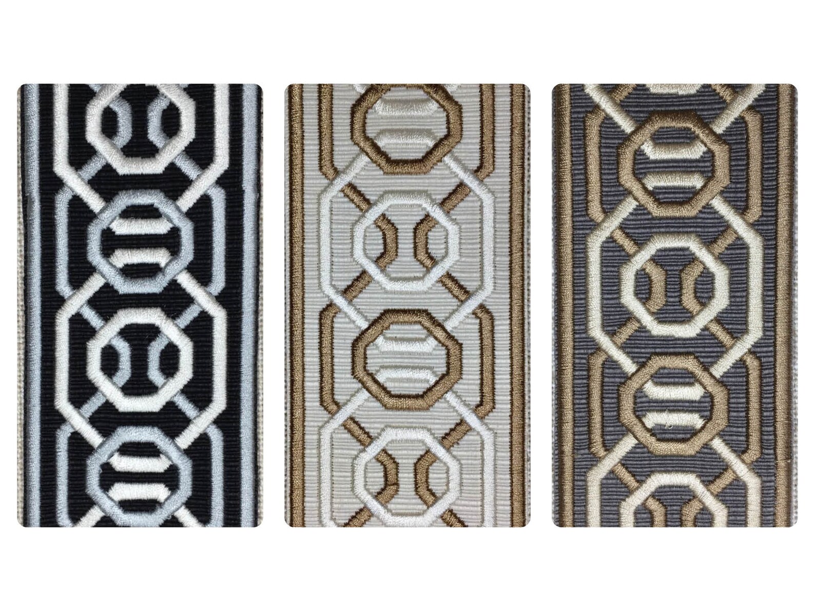 2 1/4 Woven Embroidery Trim Tape H-1151A COLLAGE 2 - Etsy