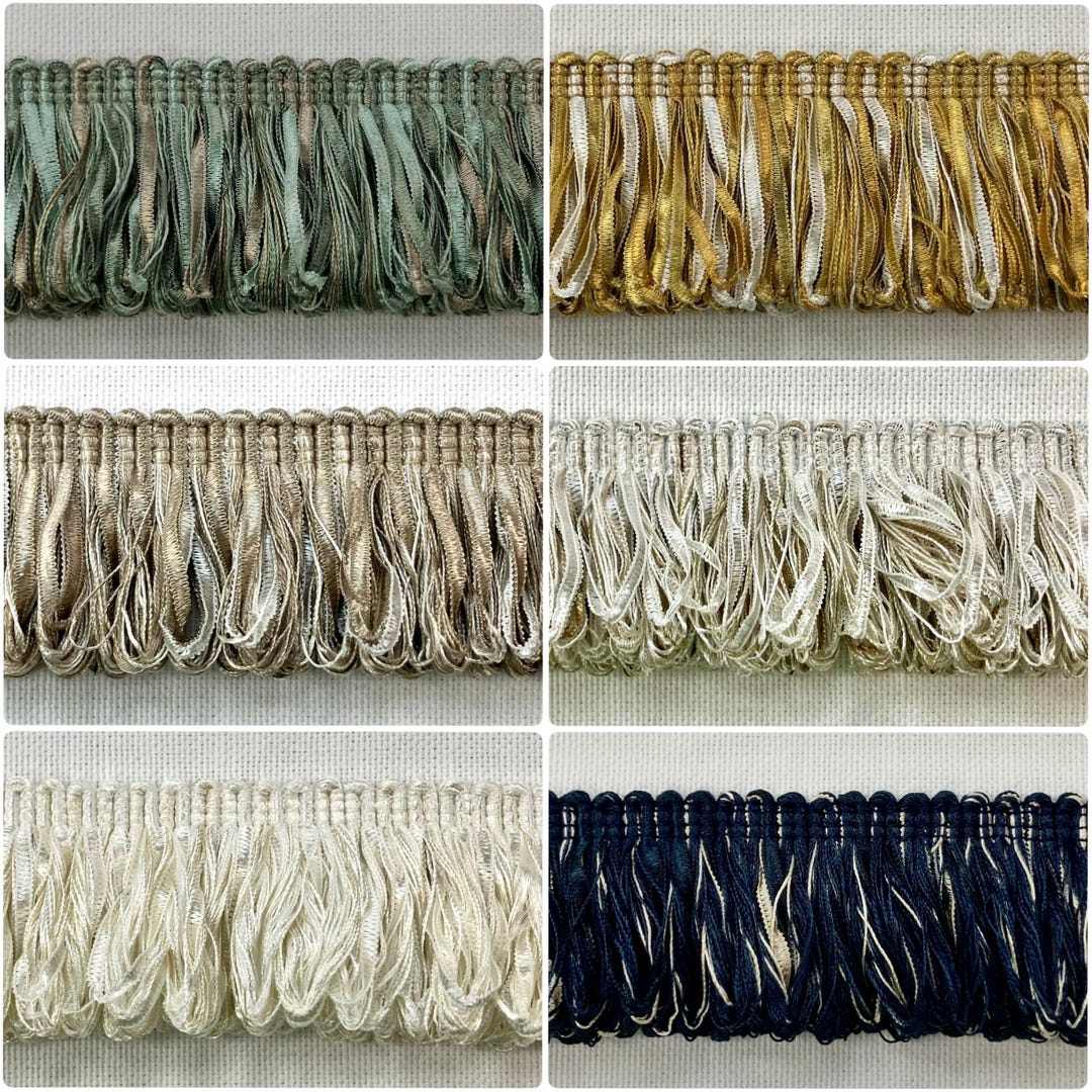 Thick Loop Ribbon Fringe Trim 2" Width ROSELACE LPF-2 COLLAGE 2/2 ...