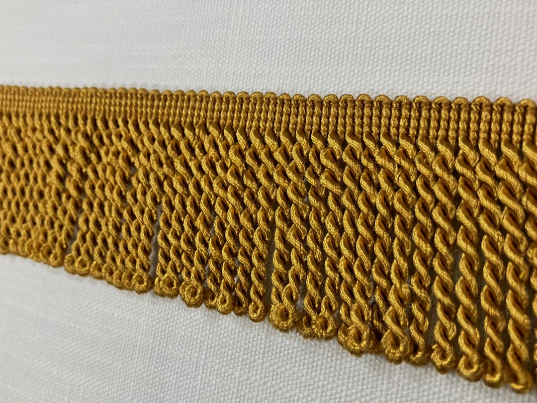 Gold Bullion Fringe Trim 2.5" Width BUF-1/12 Upholstery / Drapery ...