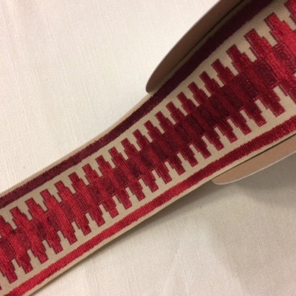 Red Fabric Trim - Etsy