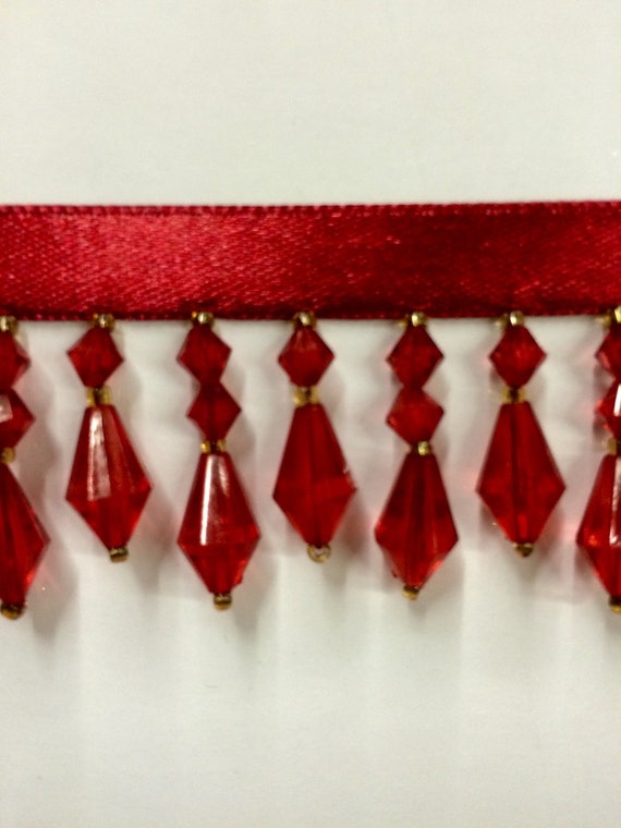 Red Beaded Fringe