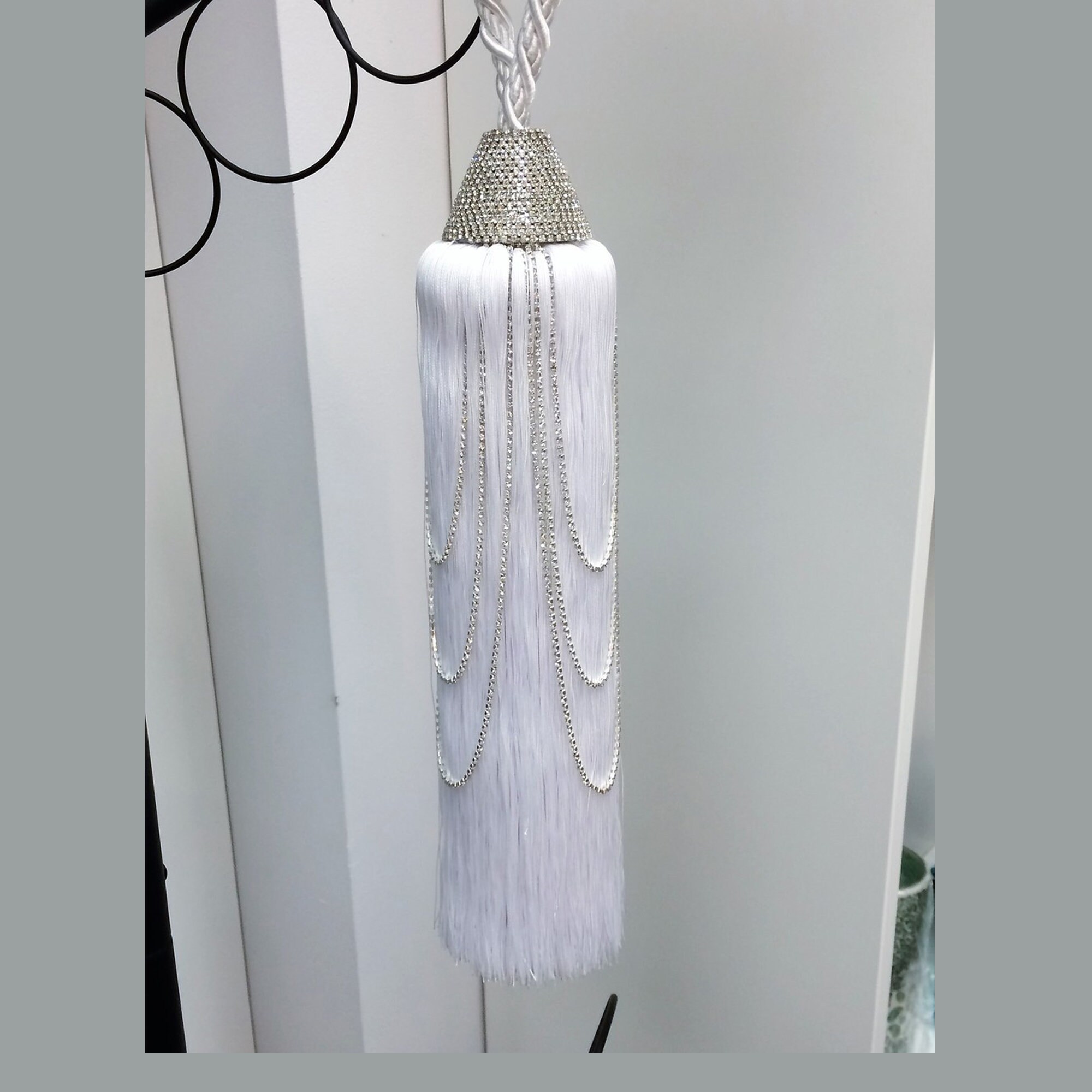 Light Gold Rhinestone Curtain and Drapery Tassel Tieback | Etsy