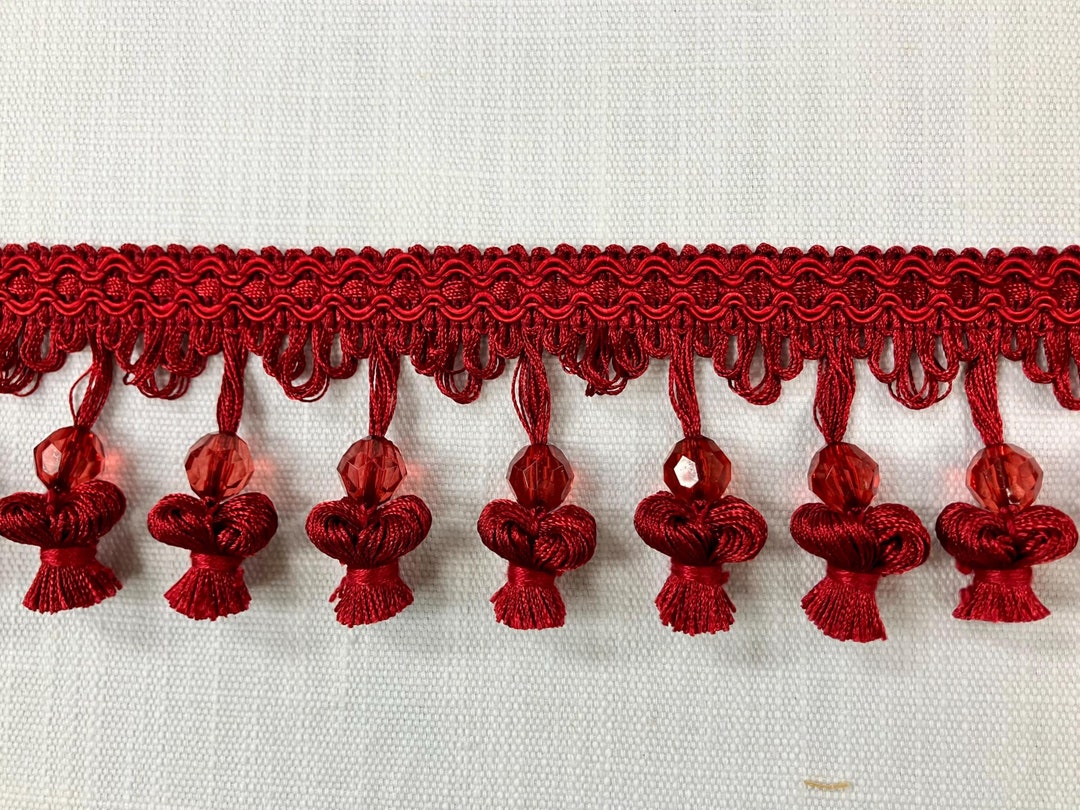 Red Onion Tassel Fringe Trim 3" Width TF-20/30 Upholstery / Drapery ...
