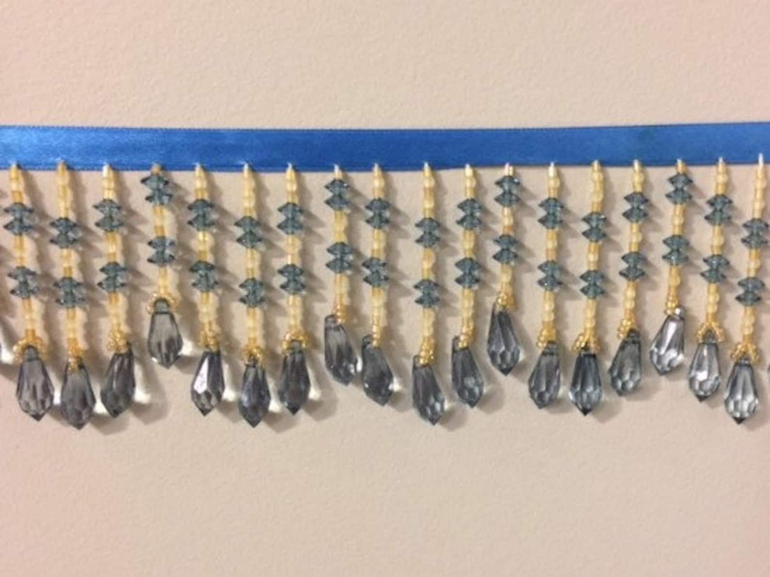 Crystal Beaded Fringe Trim Roselace 2.75" Width CBF-19 Collection 1/2 ...