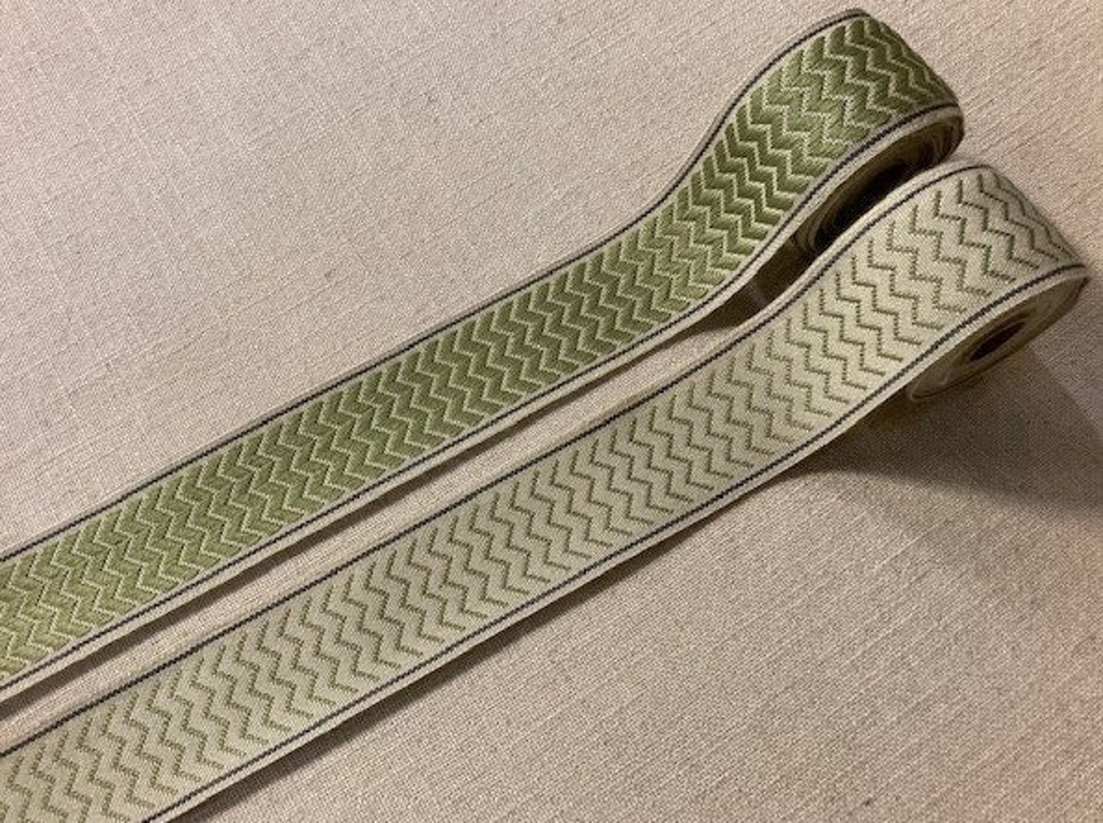 Beige & Olive Green Reversible Trim Tape 2