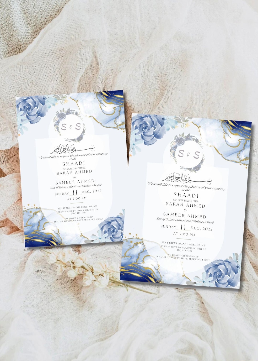 Customizable Islamic Wedding Invitation Shaadi Template - Etsy