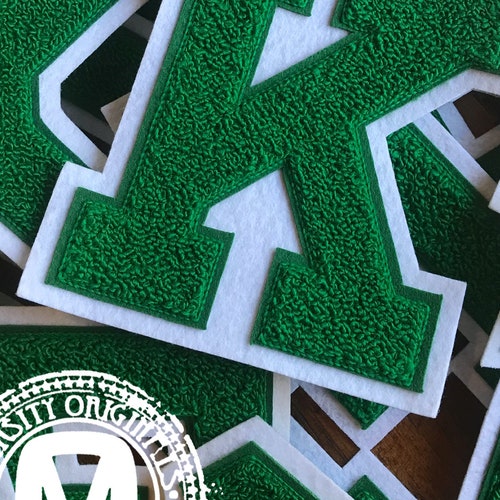 Kelly Green/white 6 Chenille Varsity Letter Patches - Etsy