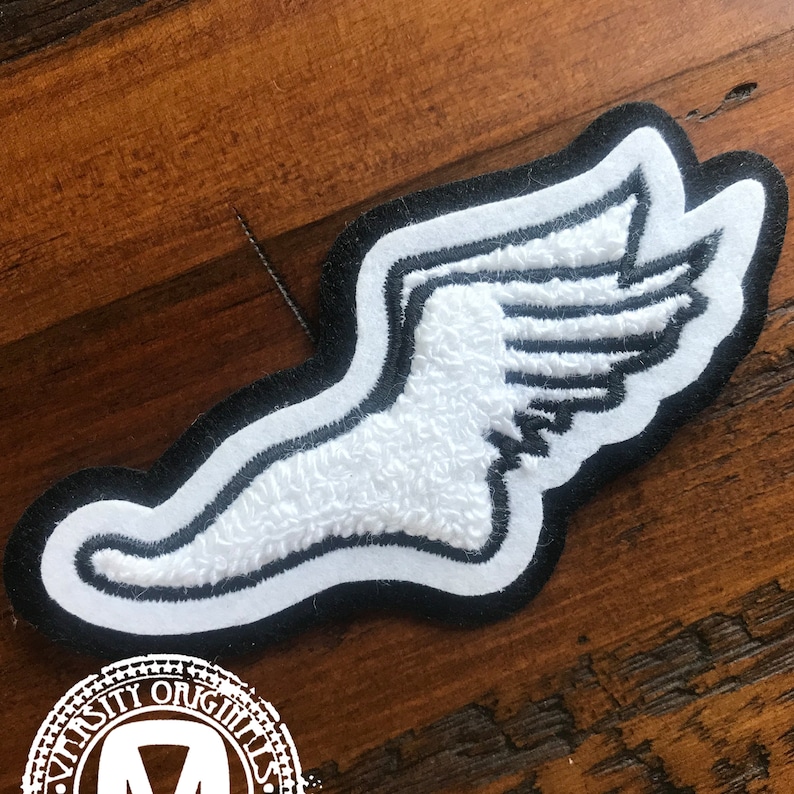 Chenille Varsity Track & Field Winged Foot Patches - Etsy
