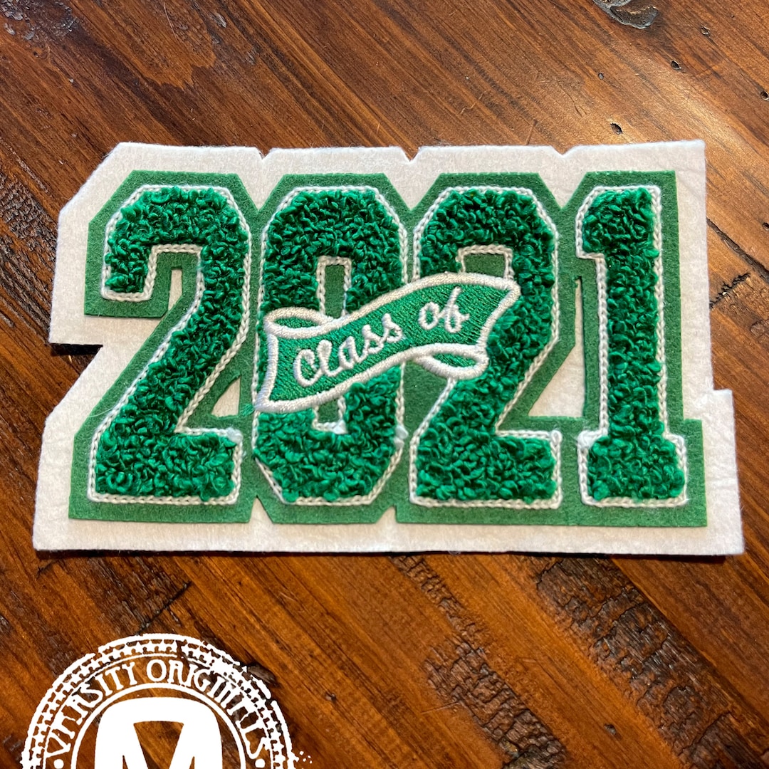 3.5" Chenille Varsity Letterman Patch / Class of 2021 Graduation Patch ...