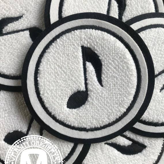 Chenille Music Note Patches | Etsy