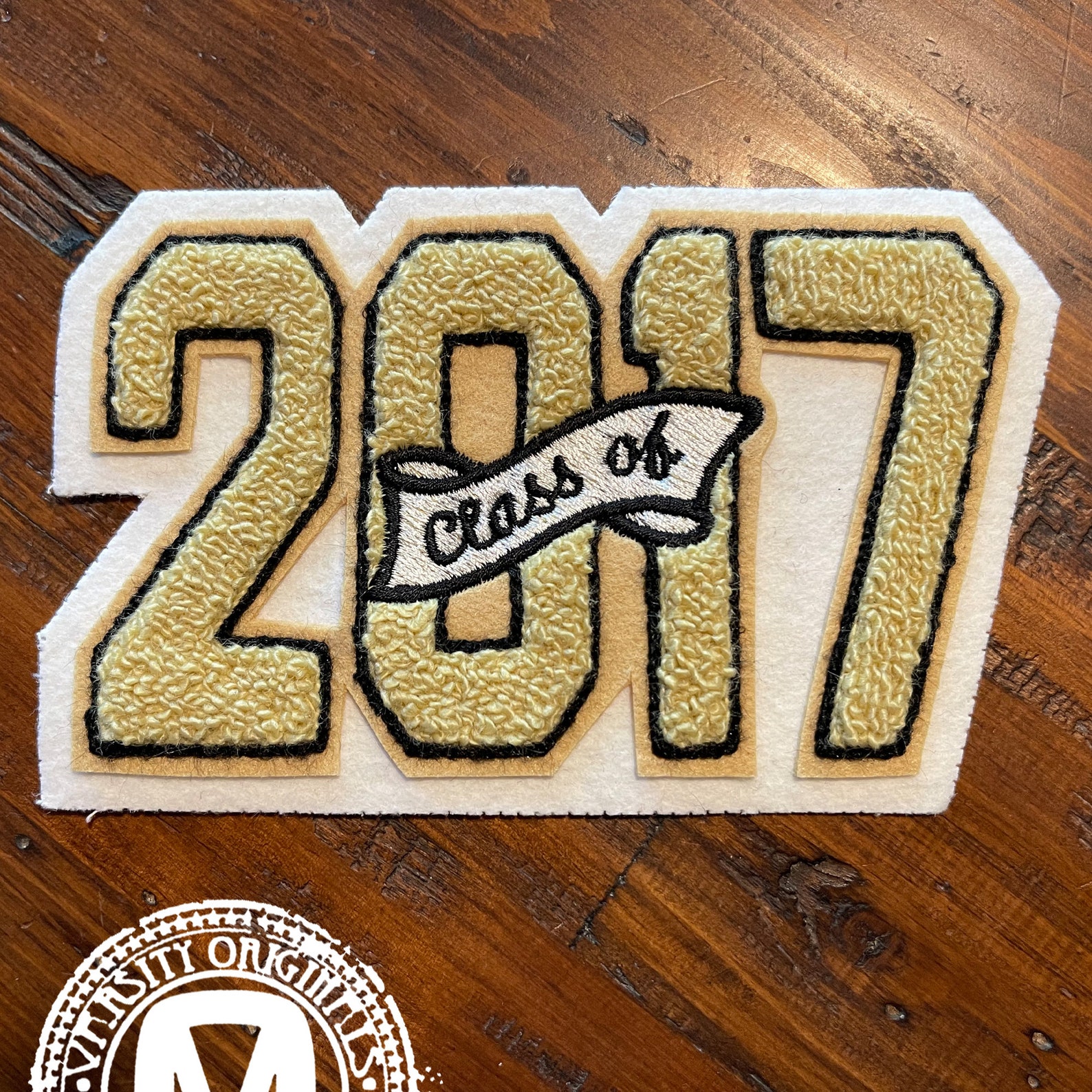 3.5" Chenille Varsity Letterman Graduation Patch – Class of 2017, Made ...