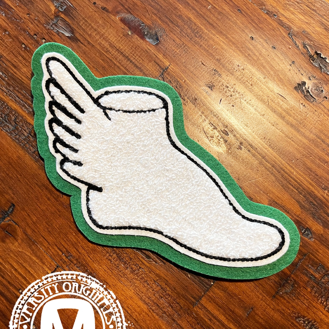 7" Chenille Varsity Letterman Patch / Track Winged Foot Patch / In ...