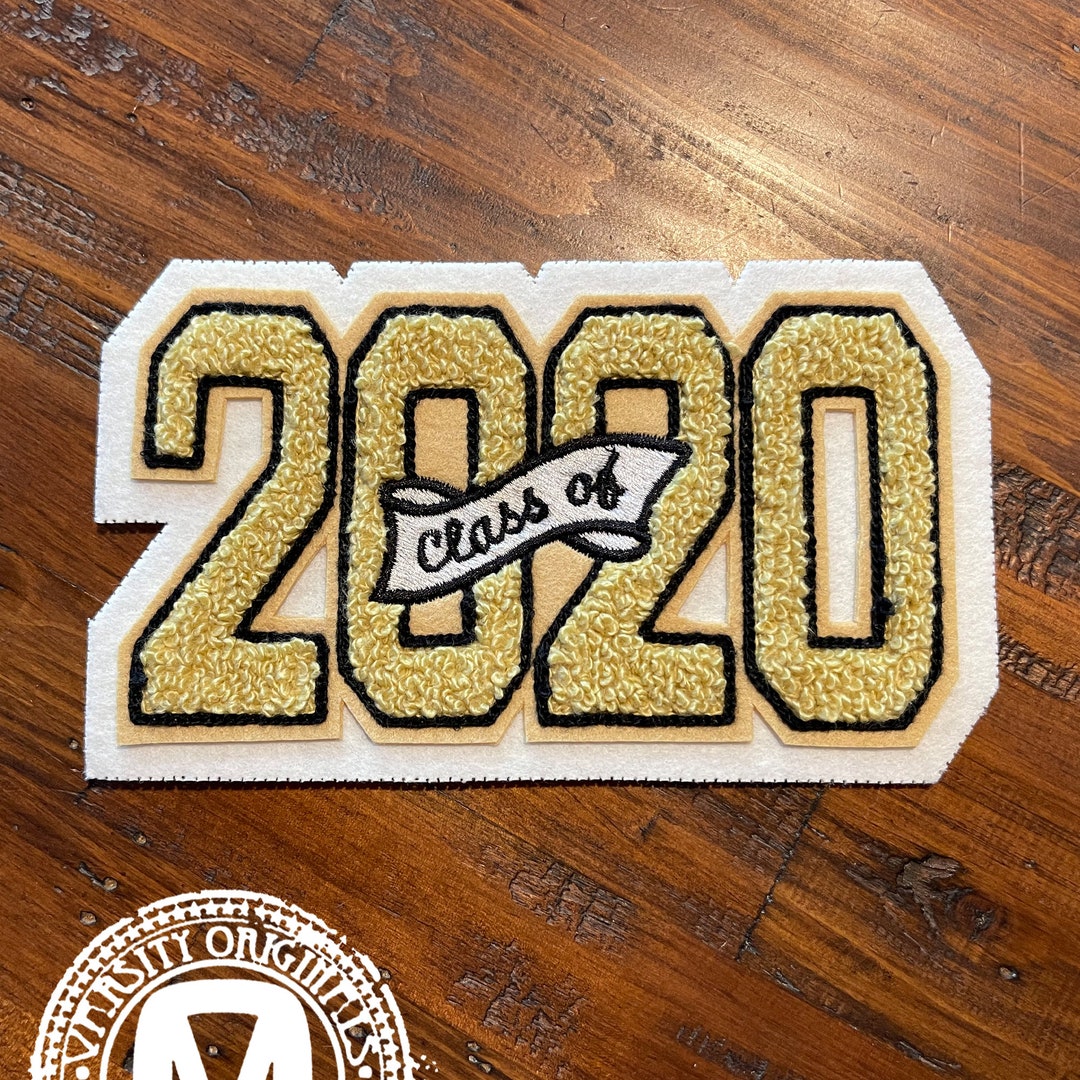 3.5" Chenille Varsity Letterman Graduation Patch – Class of 2020, Made ...