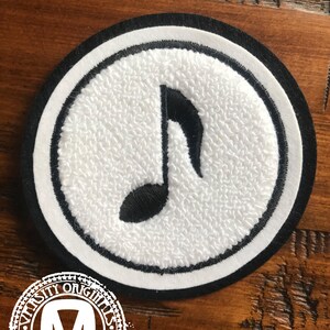 Chenille Music Note Patches - Etsy