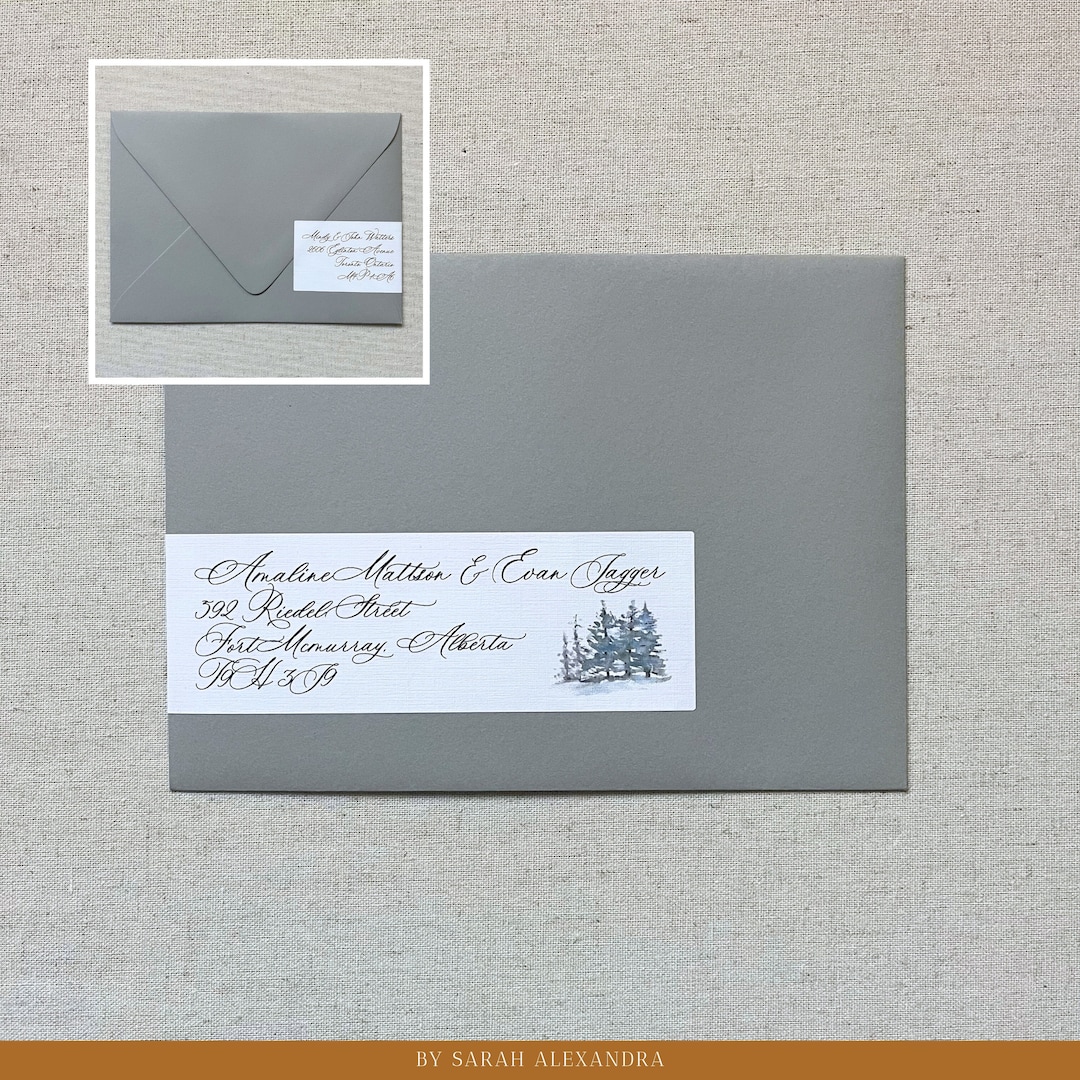 PRINTED Forest Wraparound Address Labels, Personalized Address Labels ...