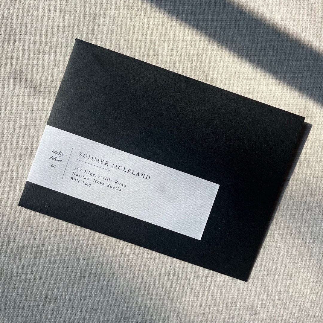 PRINTED Wraparound Address Labels Modern Address Label - Etsy