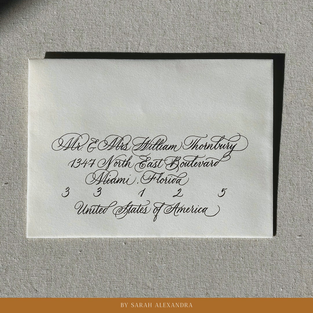 Calligraphy Envelope Addressing, Classic Calligraphy, Envelope ...