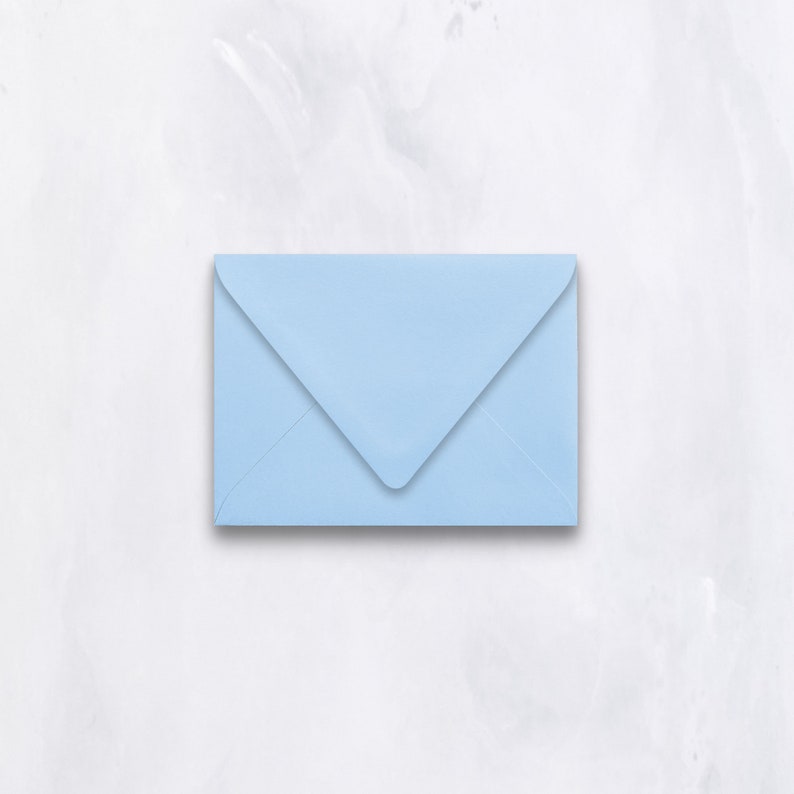 Azure Blue Envelopes Light Blue Envelope Blank Envelopes - Etsy