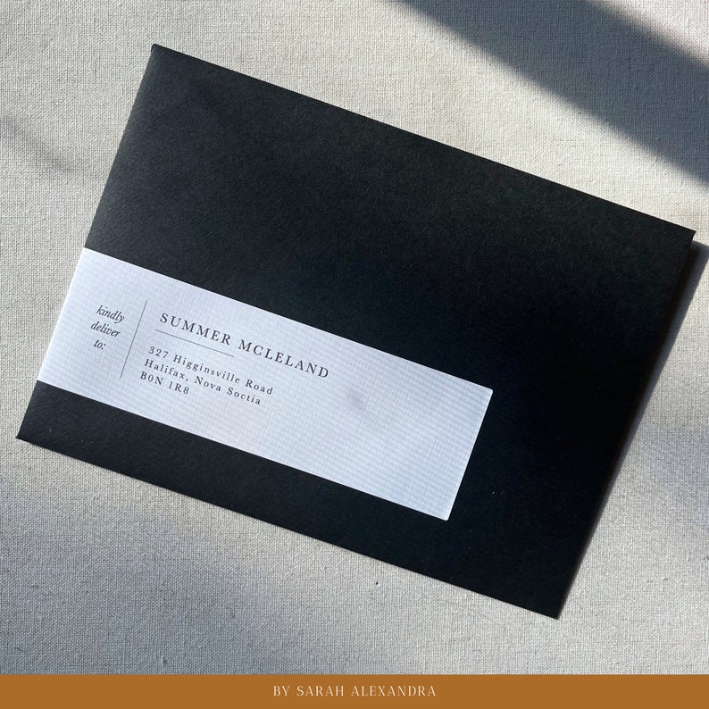 Printed Wraparound Address Labels: Modern A7 Envelope Stickers - Etsy