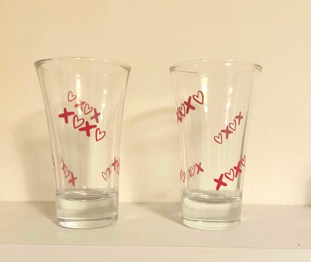 Pair of XOXO Themed Shot Glasses - Etsy