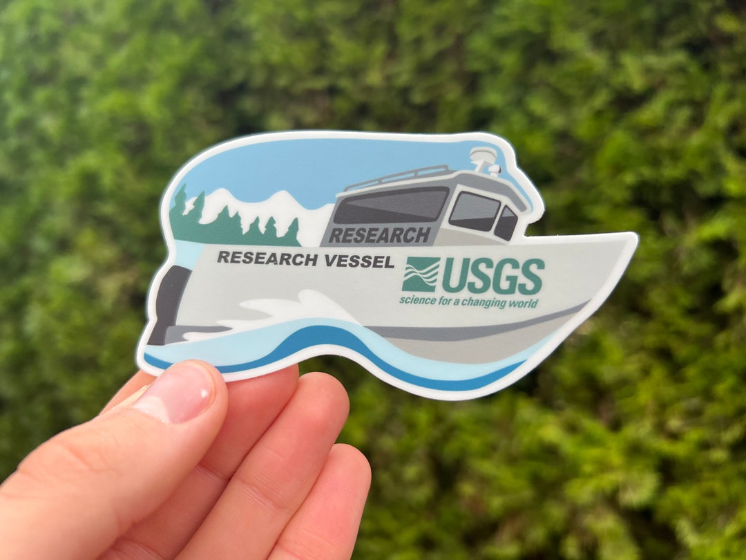 4x2.4" Sticker "research Vessel" Boat - USGS Western Fisheries Research ...