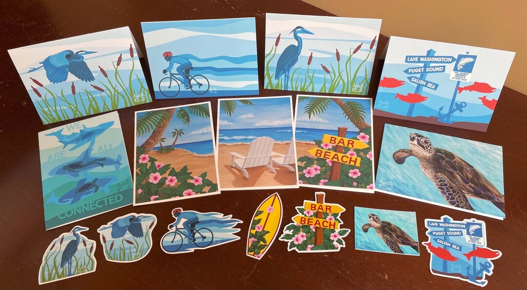 Variety Pack of Greeting Cards - Your Choice of Designs - Etsy