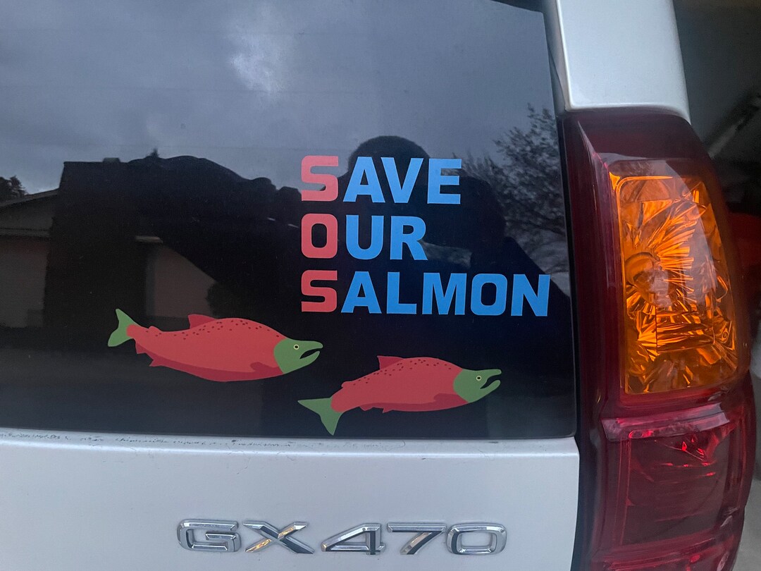 Vinyl Decal "save Our Salmon" Logo Sticker for Cars Windows, Bumper ...