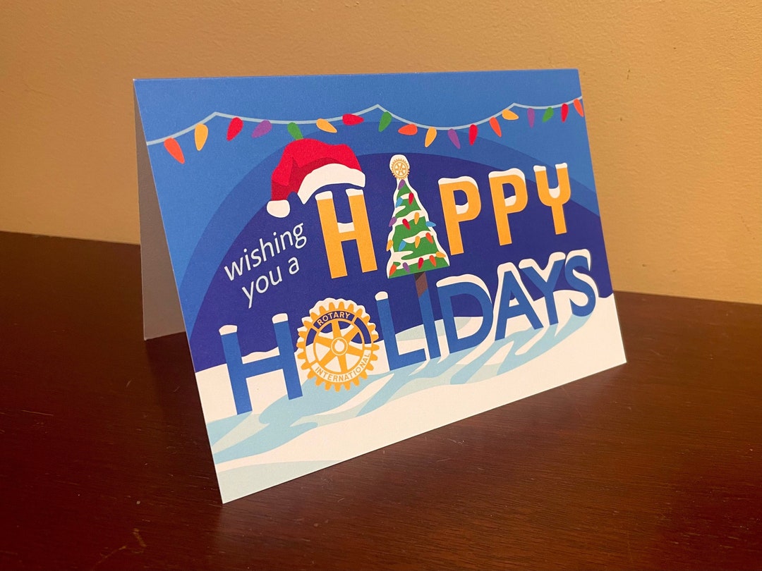 5x7 Holiday Card Pack Rotary Club wishing You a - Etsy