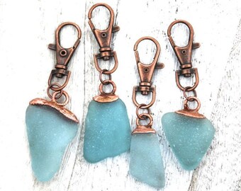 Sea Glass Key Ring - Etsy