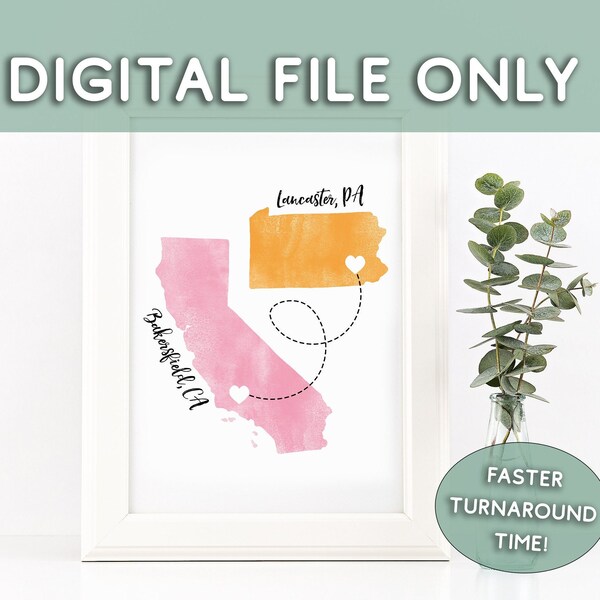 Long Distance Print - Etsy