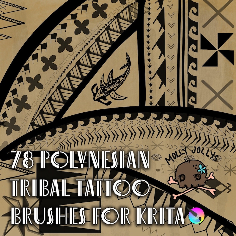Polynesian Tattoo Krita Brushes - Samoan Tatau Brushes - Digital ...