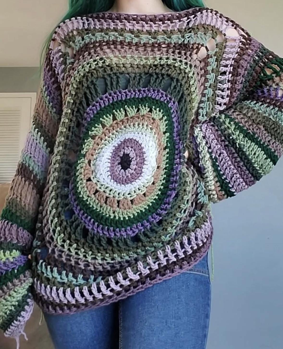 Crochet Custom Eye Sweater - Etsy