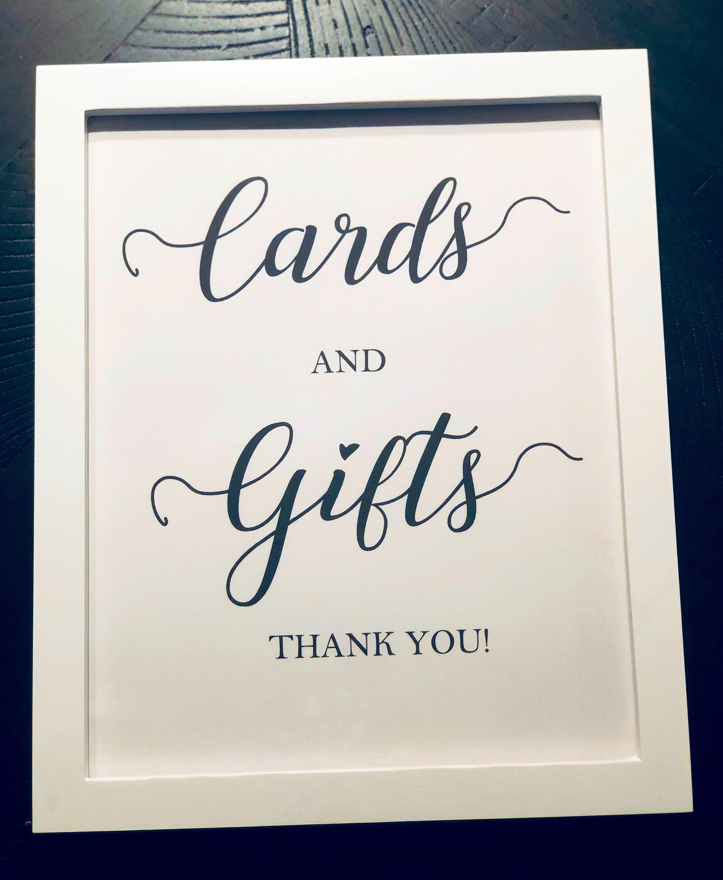 Cards & Gifts Wedding Sign Printable Digital File Download Cards and ...