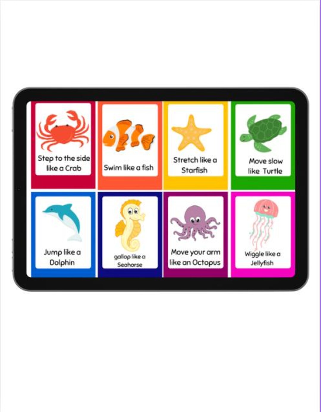 Ocean Theme Movement Cards for Preschool & Toddlers - Etsy